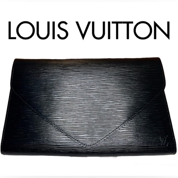 Louis Vuitton | Bags | Louis Vuitton Noir Epii Leather Art Deco Clutch ...